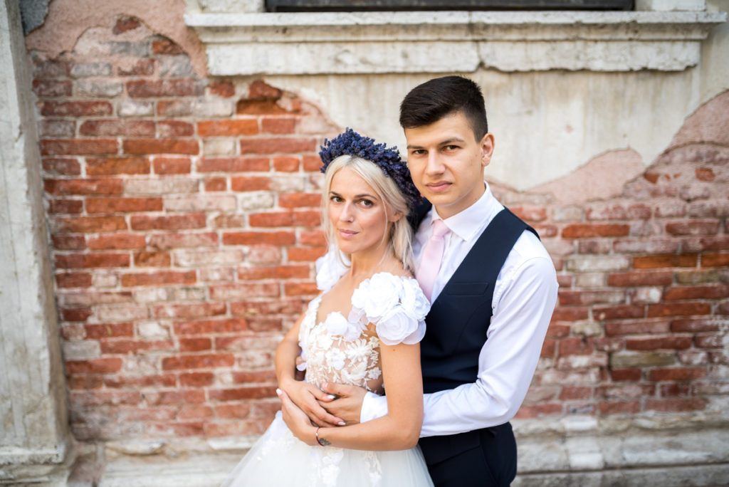 Postboda en Venecia, Italia