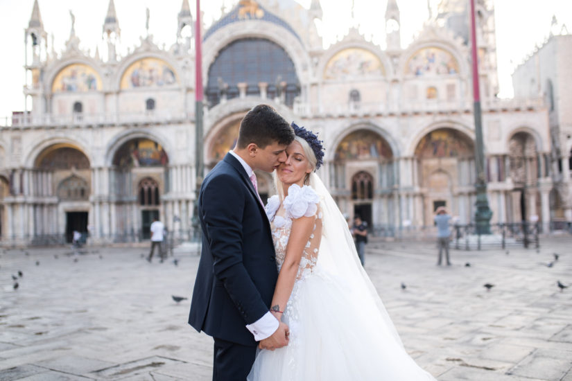 Postboda en Venecia, Italia